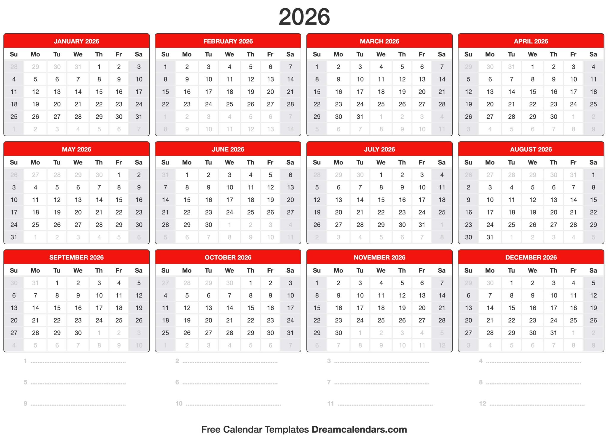 Small Calendar 2026 Printable - template.informacion-diaria.com