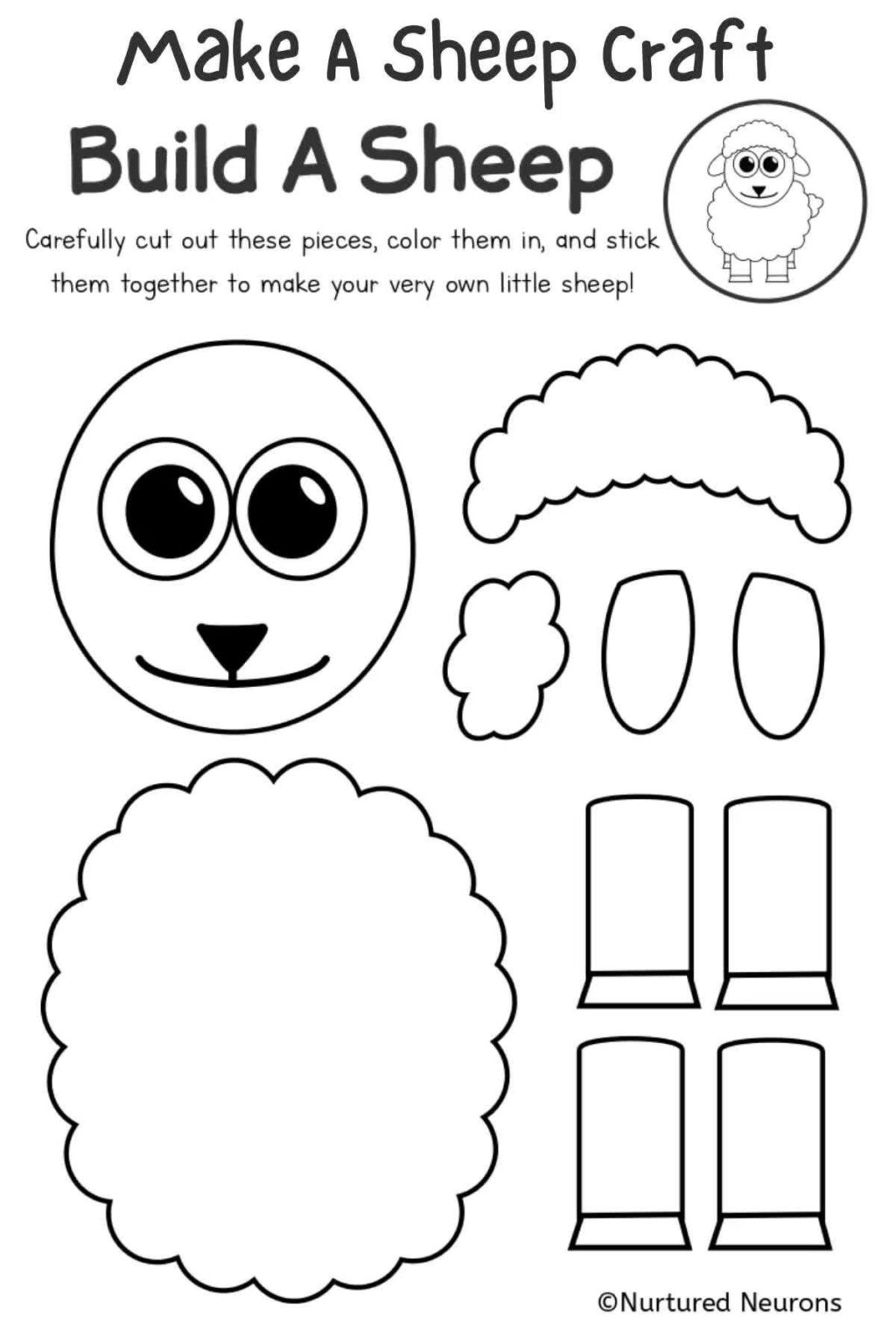 Printable Sheep Template: The Perfect DIY Craft for Kids - template ...